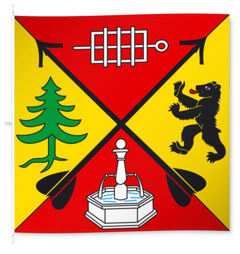 Drapeau commune Le Mouret FR | Alpenfahnen AG